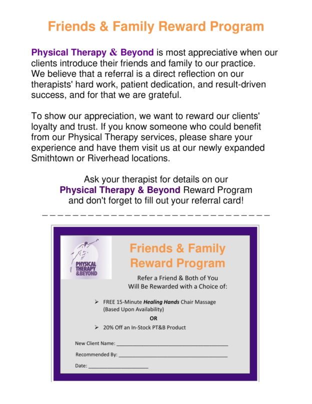 Our Friends & Family Reward Program is Here | Physical Therapy & Beyond